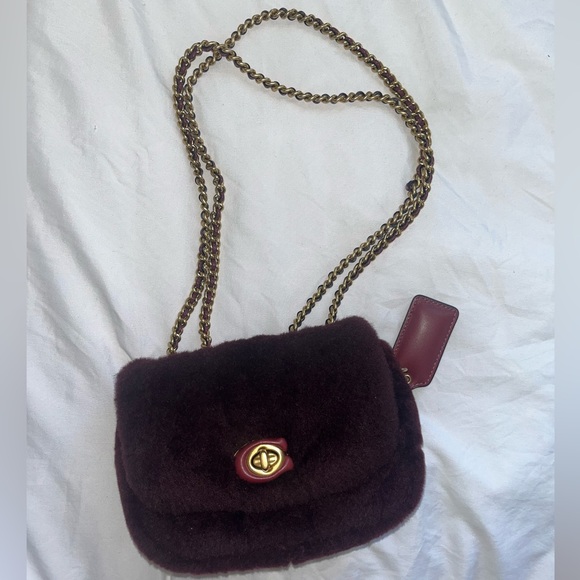 Coach | Bags | Coach Shearling Quilted Pillow Madison Shoulder Bag ...